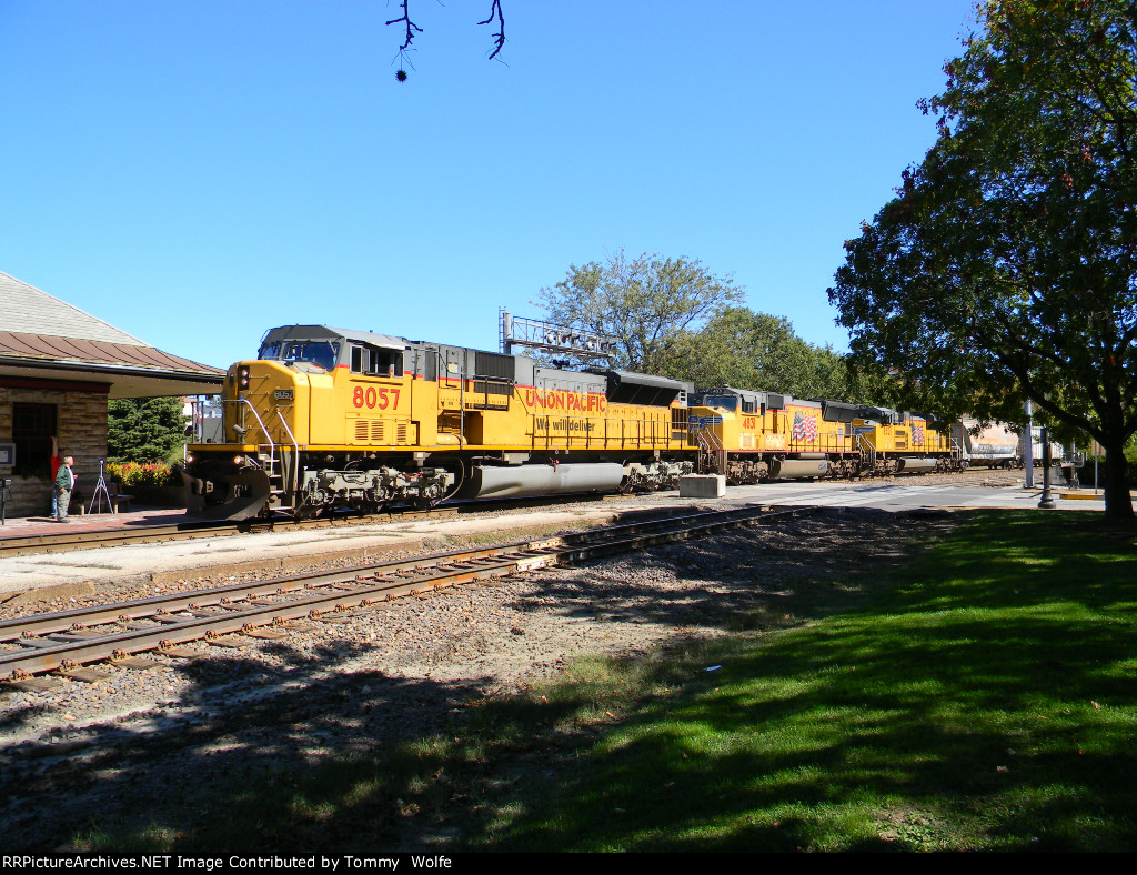 UP 8057 Leads an All UP EMD Lash Up on UP Train MASNP-01